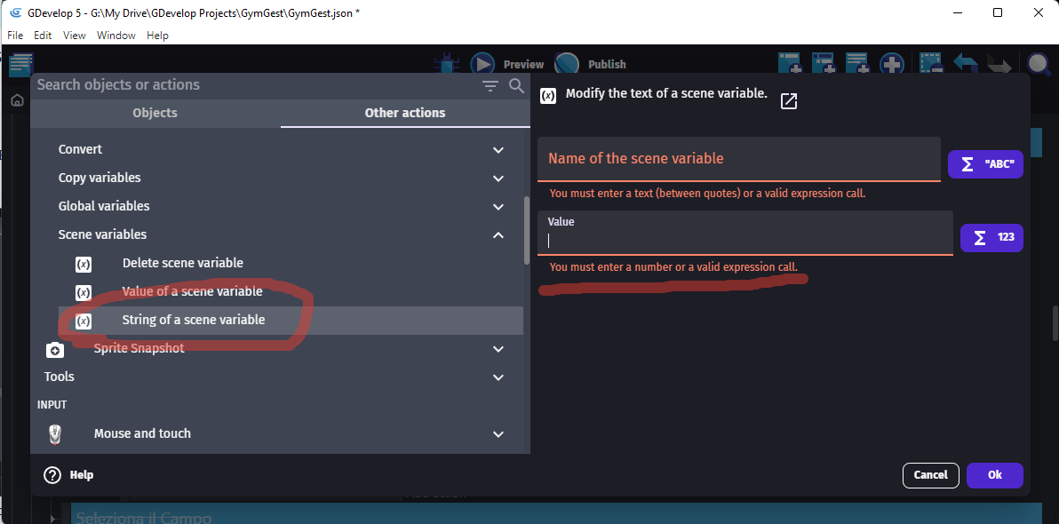 Solved Extended Variables Bug Bugs Reports Gdevelop Forum
