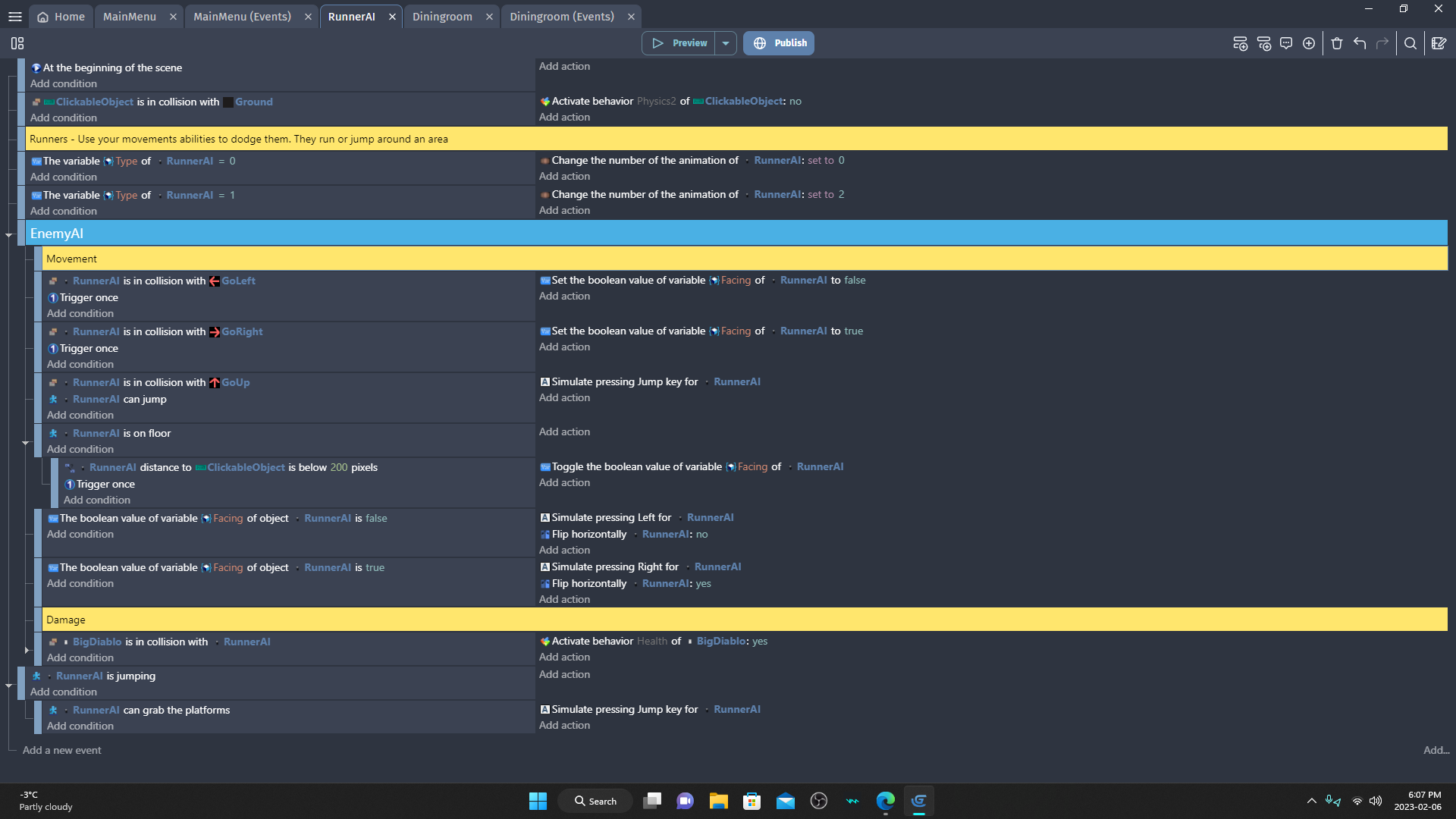 (SOLVED) Make Enemy Change Direction after Colliding with a Draggable ...