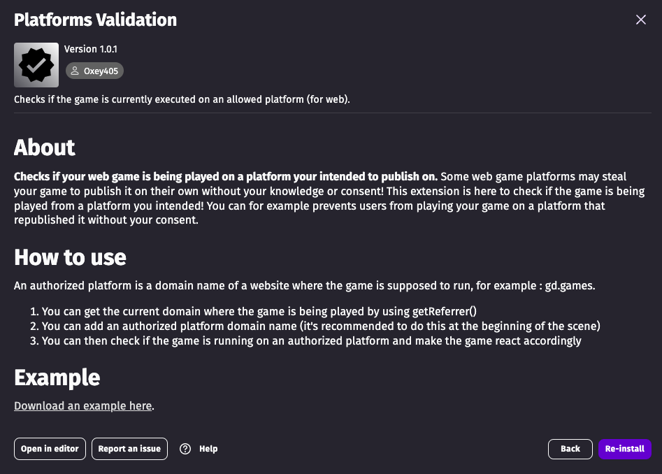 Website Platform Validation Example - How do I...? - GDevelop Forum