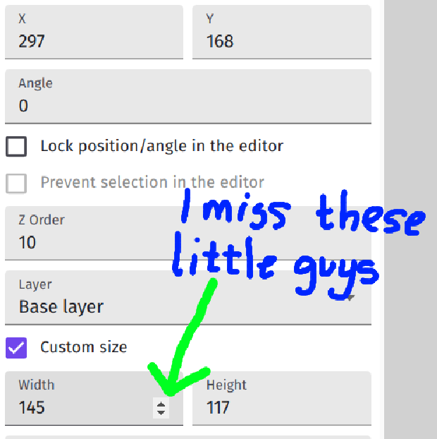 Object Properties Adustments Arrows Feature Requests Gdevelop Forum 