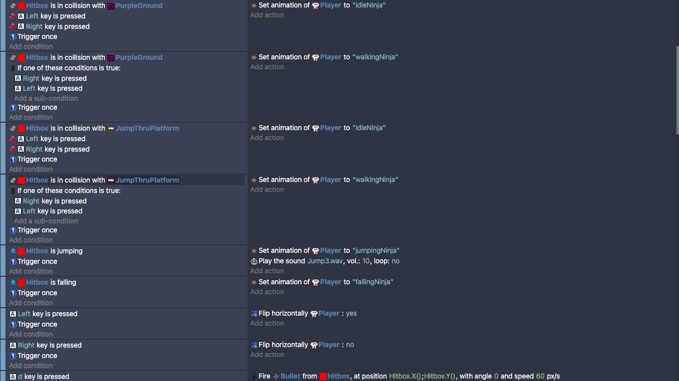 Platformer Animation Behavior Bugs in a 64 x 64 Game - Bugs reports - GDevelop Forum