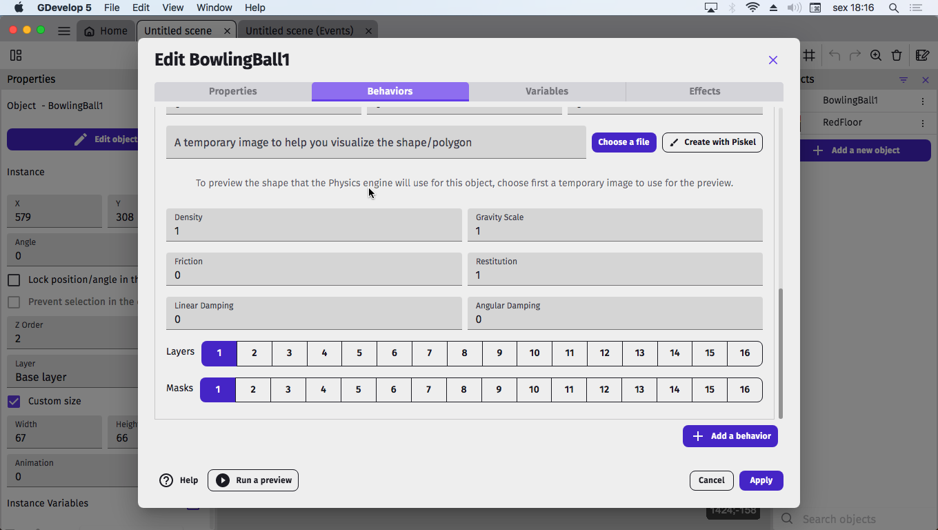 Constant bounce between two objects - How do I...? - GDevelop Forum