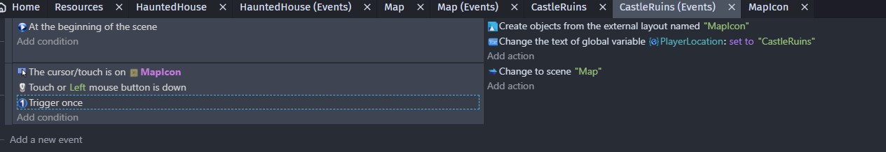 Copied Events on two Scenes: One Works, One Doesn't; Center Camera - How do I...? - GDevelop Forum