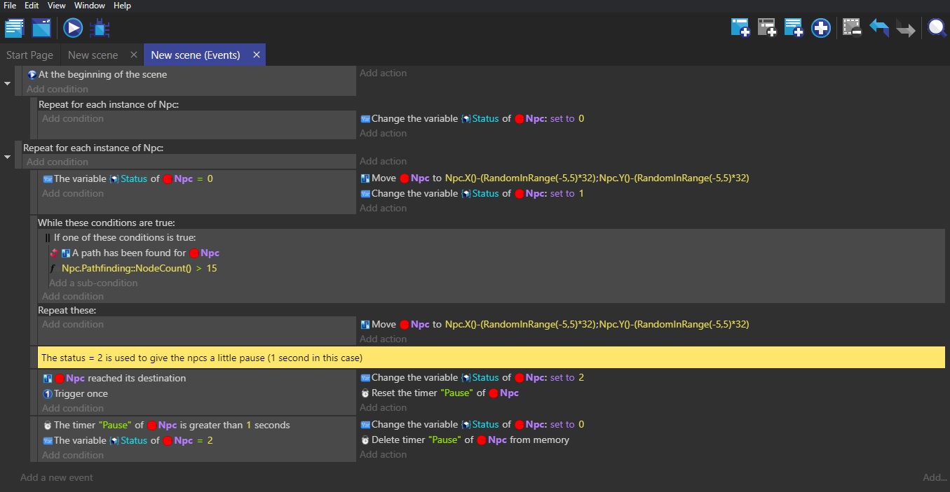 How to make an AI that acts like a NPC - How do I...? - GDevelop Forum