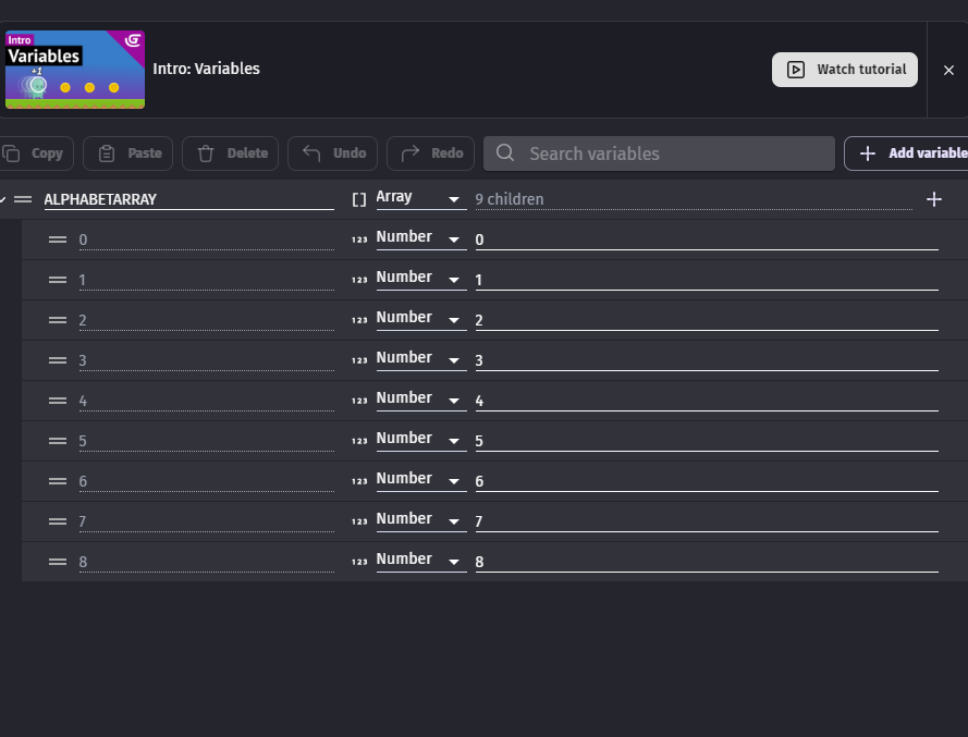 What do I set the child of a global array variable as? - How do I...? - GDevelop Forum