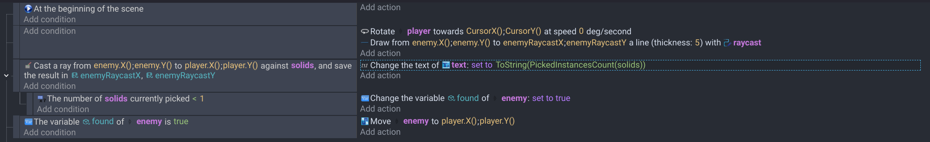 Why wont my raycast work? - How do I...? - GDevelop Forum