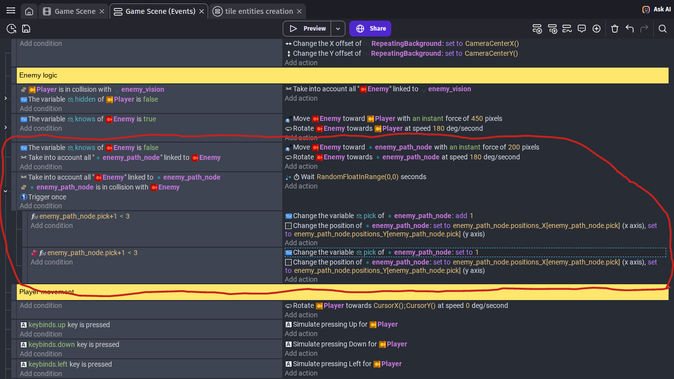(SOLVED)Help with roaming enemy path - How do I...? - GDevelop Forum