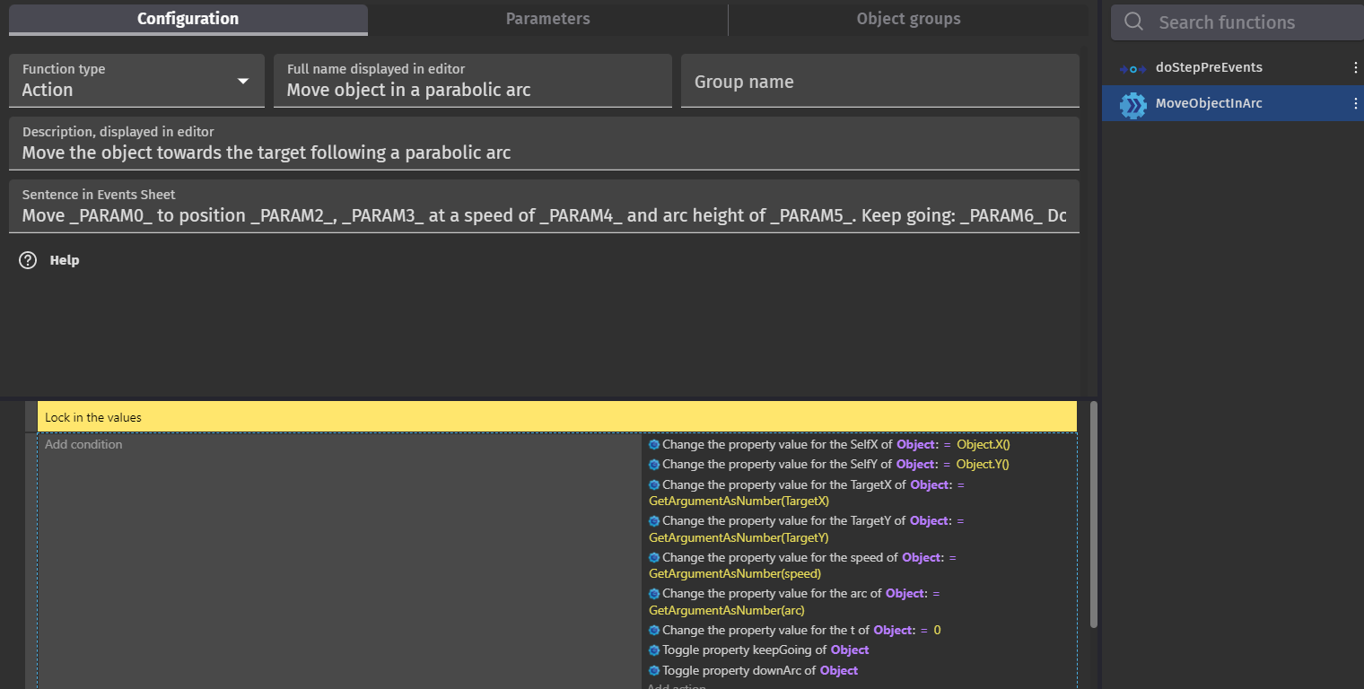 Parabolic arc movement in a custom behavior (SOLVED) - How do I...? - GDevelop Forum