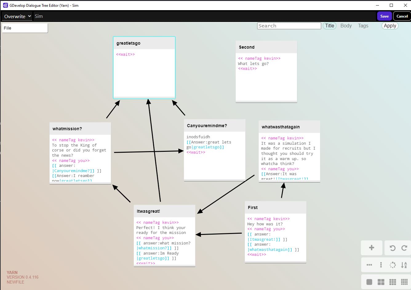 Starting Dialogue Branch Gives Crash Error [SOLVED] - GDevelop general ...